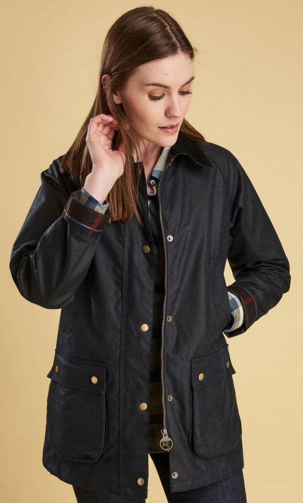 Barbour Womens Winter Acorn Wax Jacket Navy - LWX0752| Red Rae Town ...