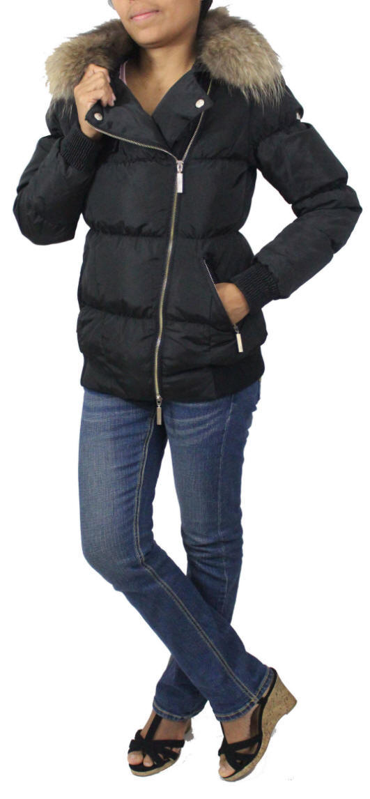 Relish Ladies Eyerer Down Jacket Black - Red Rae Town & Country